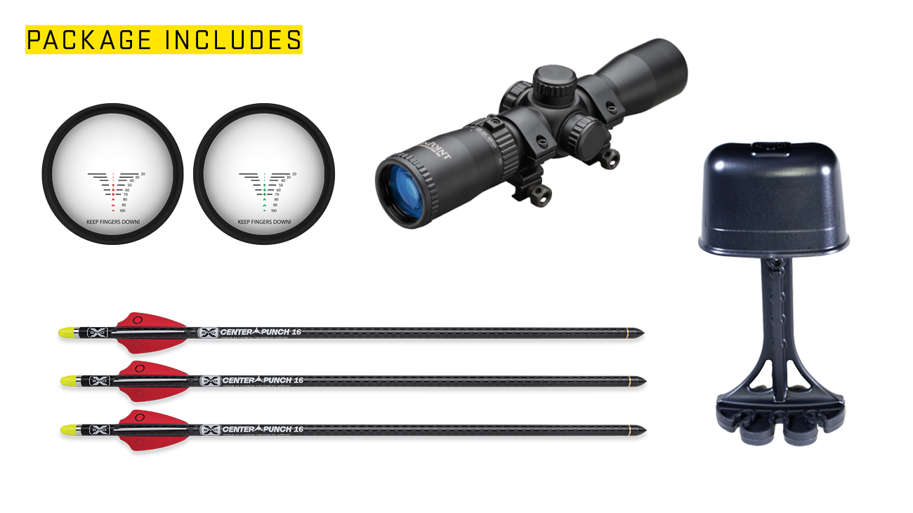 TenPoint Siege 425 Crossbow Package w/ RangeMaster 100 Scope - Vektra ...